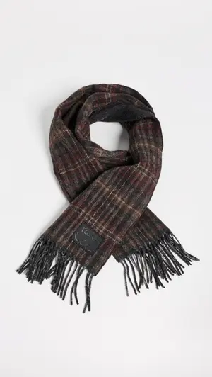 Paul Smith Checkered Wool Scarf