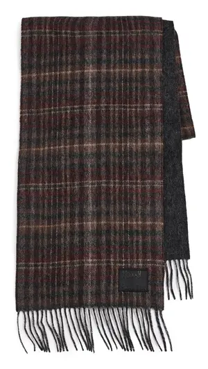 Paul Smith Checkered Wool Scarf