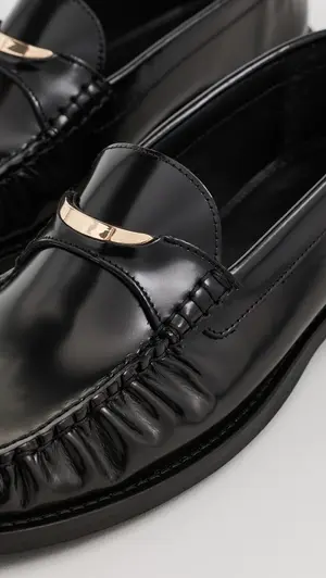 ANINE BING Amoc Leather Loafers