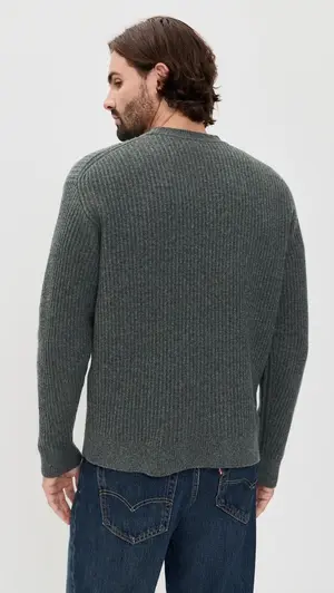 Maison Kitsuné Fox Head Wool Ribbed Sweater