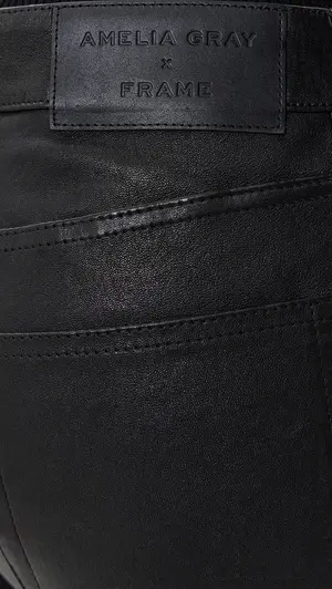 FRAME The Leather Gray Jeans