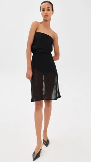 RUNAWAY THE LABEL Kit Low Waist Sheer Midi Skirt