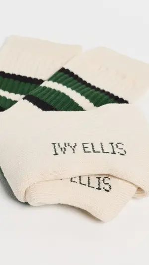 IVY ELLIS The Big Green Crew Socks