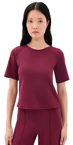 RIPLEY RADER Ponte Knit Short Sleeve Tee