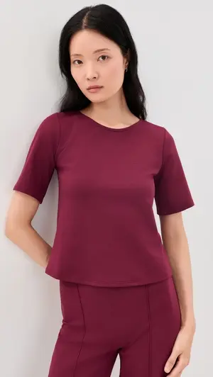 RIPLEY RADER Ponte Knit Short Sleeve Tee