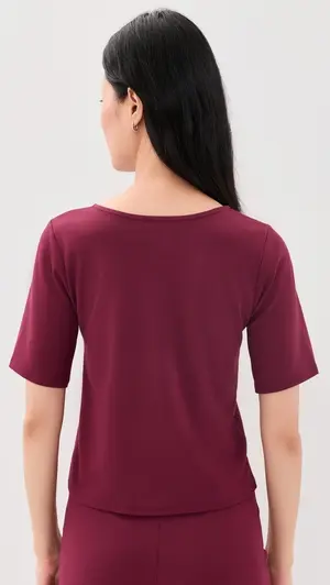 RIPLEY RADER Ponte Knit Short Sleeve Tee