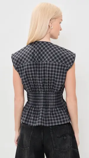 MSGM Plaid Blouse
