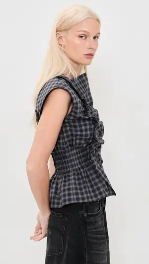 MSGM Plaid Blouse