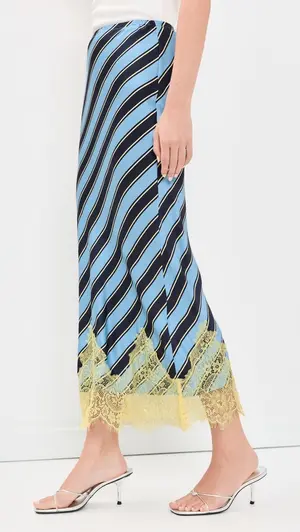 NEVER FULLY DRESSED Stripe Maeva Skirt