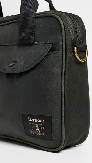 Barbour Field Wax Laptop Bag