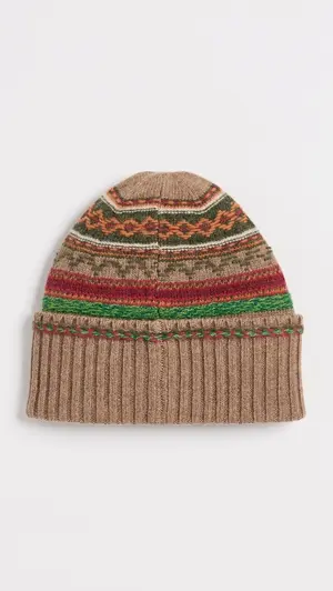 Polo Ralph Lauren Fair Isle Red Rocks Bear Beanie