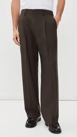 Nn07 Kay Relaxed Pleated Wool Trousers