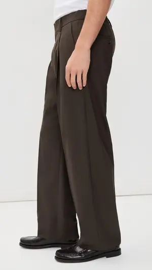 Nn07 Kay Relaxed Pleated Wool Trousers