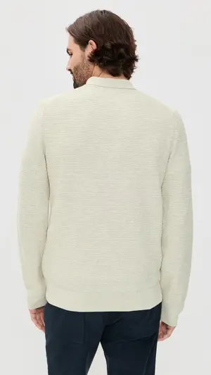 Billy Reid Long-sleeve Lachlan Links Polo Sweater