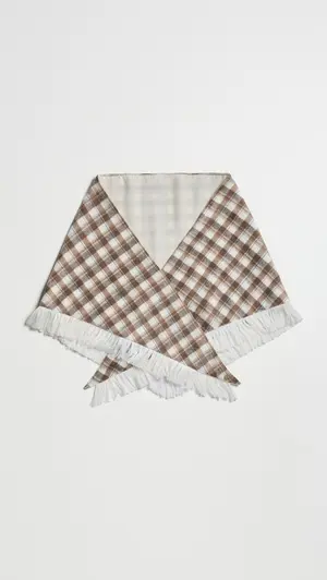 Lele Sadoughi Plaid Triangle Scarf