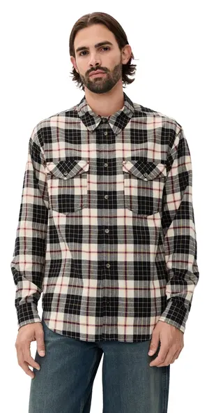 Isabel Marant Étoile Saul Button Down Shirt - Ecru/black