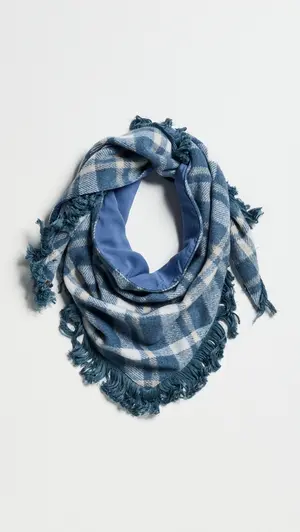 Lele Sadoughi Plaid Triangle Scarf