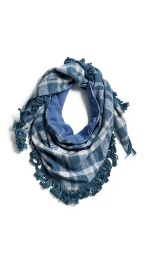 Lele Sadoughi Plaid Triangle Scarf