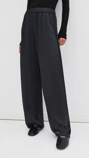 Tibi Matte Satin Plisse Winslow Pants