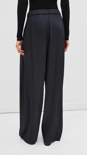Tibi Matte Satin Plisse Winslow Pants