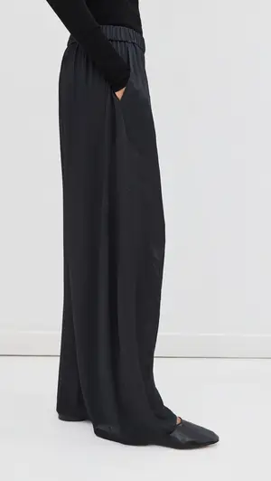 Tibi Matte Satin Plisse Winslow Pants