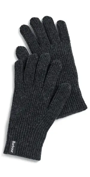 Barbour Danforth Wool Cashmere Gloves - Charcoal