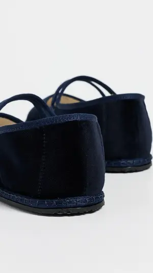 VIBI VENEZIA Audrey Velvet Flats - Blu