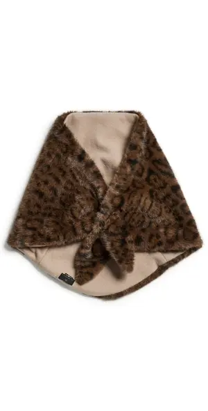 Lele Sadoughi Faux Fur Bonnet Scarf - Leopard
