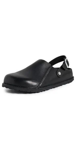 BIRKENSTOCK Lutry 365 Leather Clogs - Black