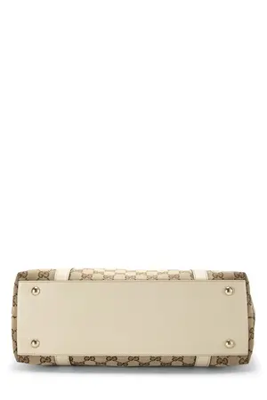 Gucci Cream Original Gg Canvas Abbey Zip Tote