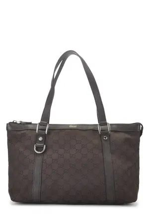 Gucci Gg Nylon Abbey Zip Tote
