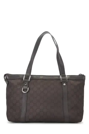 Gucci Gg Nylon Abbey Zip Tote