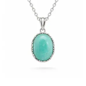 ISLA SILVER Handmade Amazonite Sterling Silver Pendant