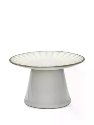 SERAX Fluted Pedestal Cake Stand - White