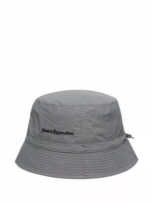 REST & RECREATION Logo-embroidered Toggle-fastening Bucket Hat - Grey