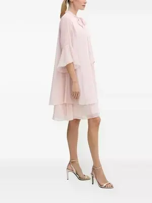 JOOP! Mini Denia Pussy-bow Tiered Dress - Pink