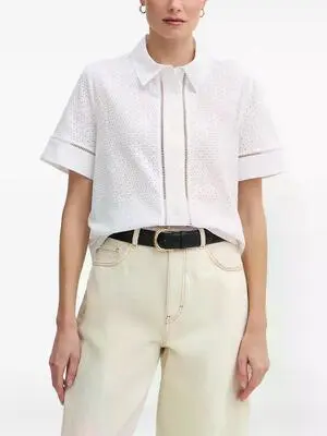JOOP! Broderie-anglaise Short-sleeve Shirt - White