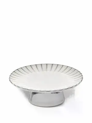SERAX Fluted Pedestal Cake Stand - White