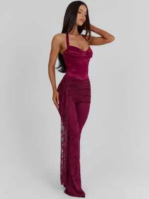 OUTCAST Caitriona Jumpsuit Burgundy