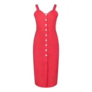DEER YOU Queenie Sweetheart High Waisted Dress - Red