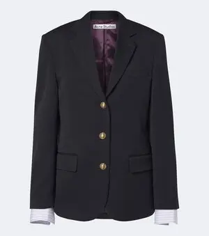 Acne Studios Layered Wool Blazer - Blue