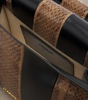 Jacquemus Rond Carré Snake-effect Leather Clutch