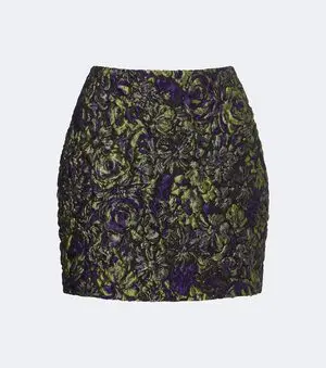 Balmain Cloqué Jacquard Miniskirt