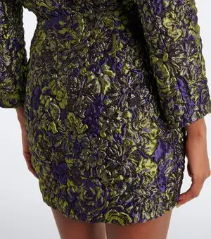 Balmain Cloqué Jacquard Miniskirt