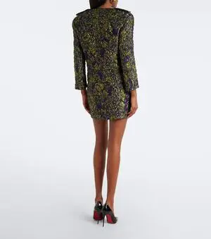 Balmain Cloqué Jacquard Miniskirt