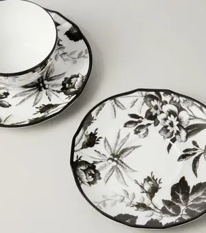 Gucci Herbarium Set Of 2 Teacups And Saucers