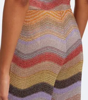 Missoni Wave Lamé Wide-leg Pants