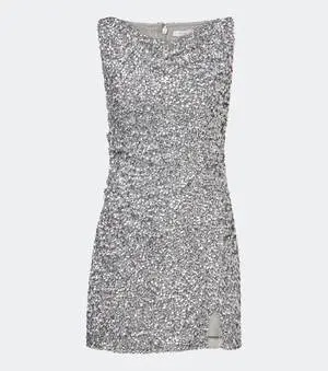 Rachel Gilbert Zayn Embellished Minidress - Silver