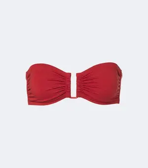 ERES Show Ruched Bikini Top - Red