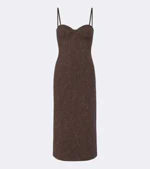 Ralph Lauren Jocey Wool And Cashmere-blend Midi Dress - Multicoloured